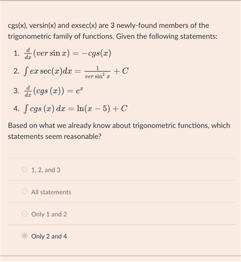 Solved Cgsxversinx And Exsec X Are 3 Newly Found
