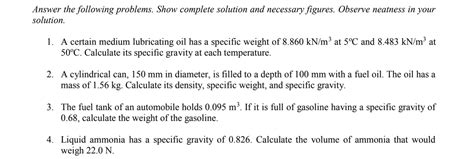 Solved Answer The Following Problems Show Complete Solution Chegg
