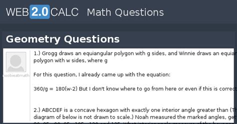 View Question Geometry Questions