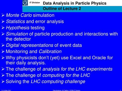 Ppt Data Analysis In Experimental Particle Physics Powerpoint Presentation Id