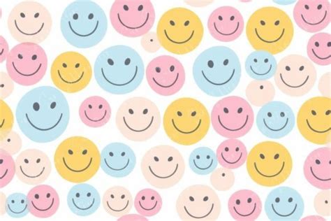 Happy Smiley Faces Seamless Pattern Graphic By Sun Sublimation Creative Fabrica