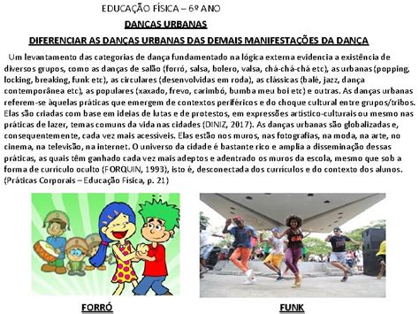 Educao Fsica 6 Ano Danas Urbanas Diferenciar As