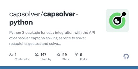 Github Capsolvercapsolver Python Python 3 Package For Easy Integration With The Api Of