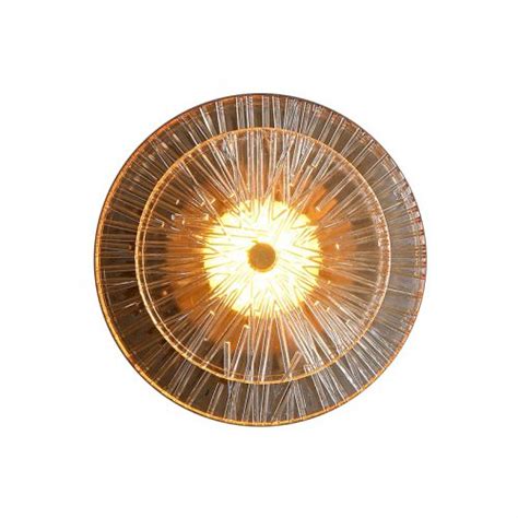 Letty Glass Round Wall Sconce Brass Luxury Lighting