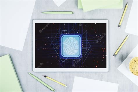 premium photo modern digital tablet screen with abstract graphic