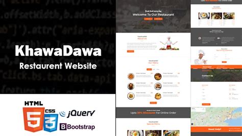 how to make a food restaurant website using html 5 css 3