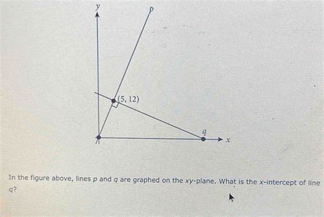y in the figure above lines p and q are graphed on the xy plane what