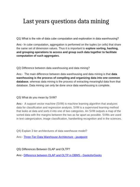data mining imp solutions pdf data mining data warehouse