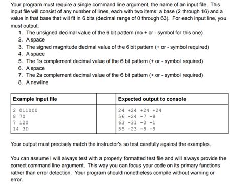Solved Your Program Must Require A Single Command Line