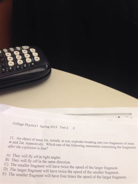 solved college physics 1 spring 2015 test 2 c 11 an object