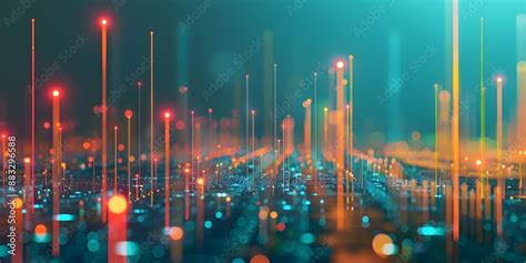 Designing A Smart City Abstract Representation With Gradient Lines And Dot Points Concept Smart