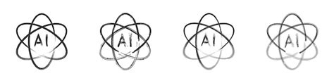 Premium Vector Hand Drawn Artificial Intelligence Atom Icon Vector