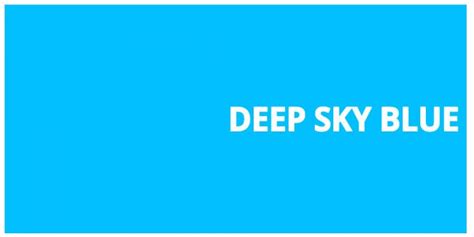 Colores Web Deep Sky Blue Bfff Coloress Org