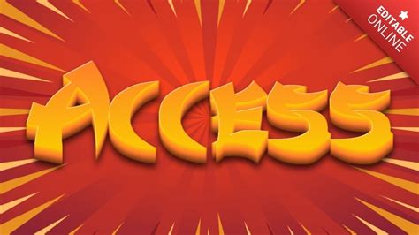 Access Text Effect Generator