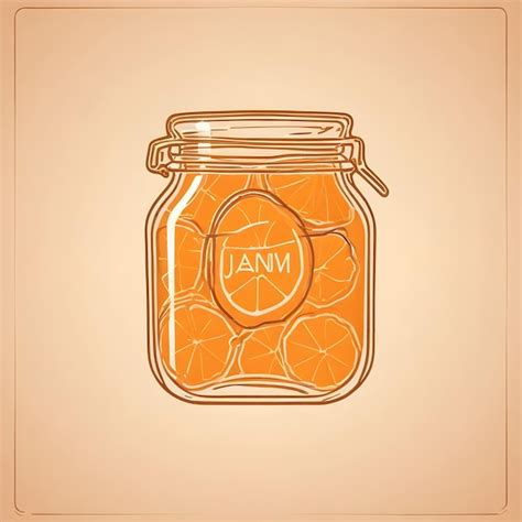 Premium Photo A Drawing Of A Jar Of Jam With The Words Jam On It