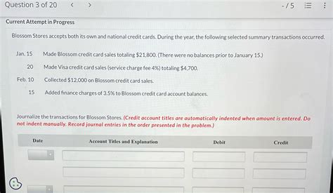 [Solved] Question 3 of 20 - 15