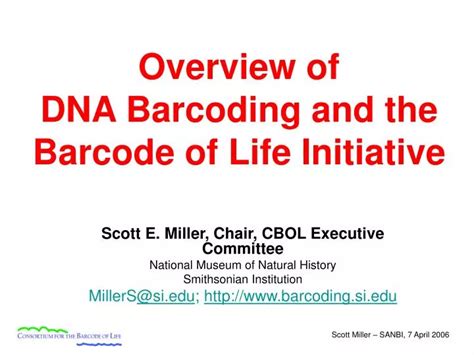 Ppt Overview Of Dna Barcoding And The Barcode Of Life Initiative Powerpoint Presentation Id