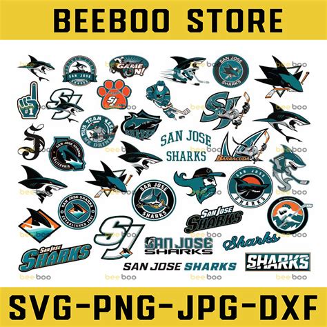35 Files San Jose Sharks Bundle Svg Dxf Png Eps San Jose Inspire