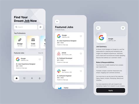 Jobs Mobile App By Sudhakar Mannam On Dribbble