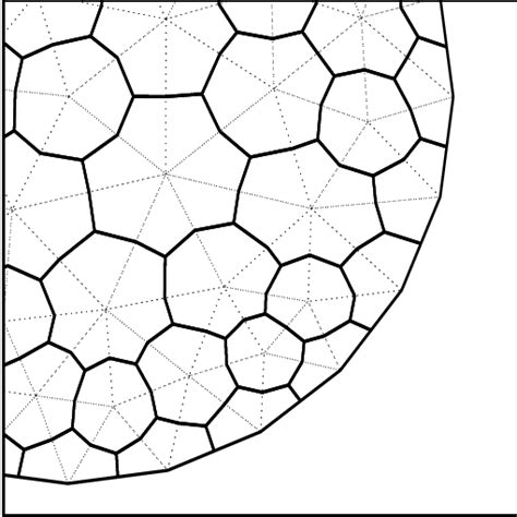 1 An Example Of An Unstructured Mesh Triangulation Over A Circular Download Scientific