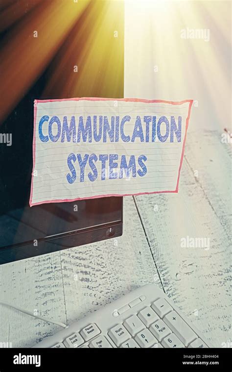 Conceptual Hand Writing Showing Communication Systems Concept Meaning Flow Of Information Use