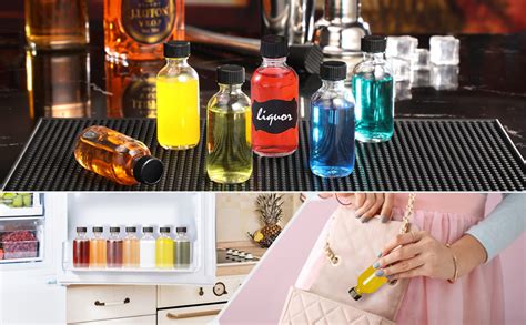 10pack 2oz Glass Bottles With Capswellness Shot Bottles