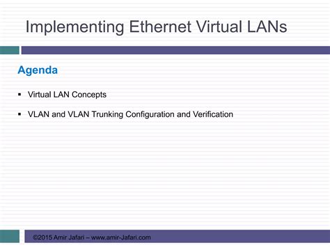 CCNA R S 10 Implementing Ethernet Virtual LANs PPT