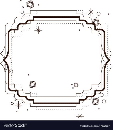 Heraldic Decorative Rounded Square Border In Brown