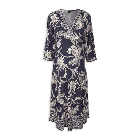 Navy Palm Print Maternity Dress 3224213 Truworths