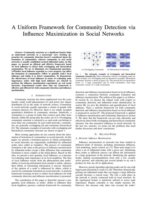 pdf a uniform framework for community detection via influence