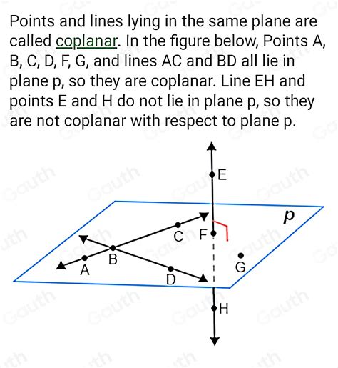 Solved Refer To The Figure Which Point Is Coplanar With Points B F