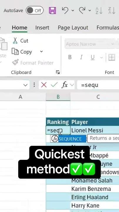 Sequence Function Excel Excel Exceltips Exceltutorial Excelprotips Youtube