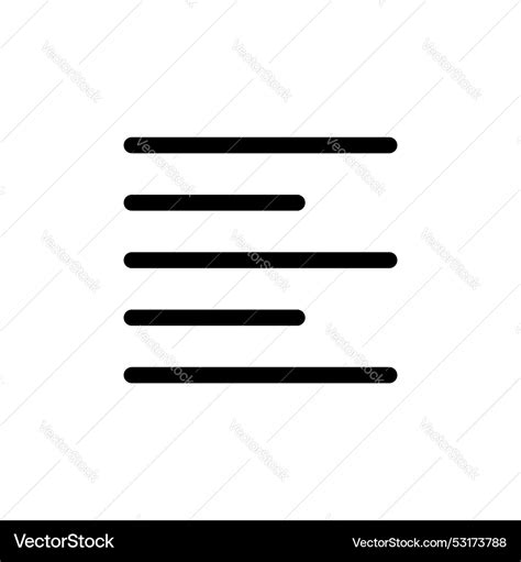 Align Left Icon Set Font Button Royalty Free Vector Image