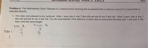 Solved Problem The Intermediate Value Theorem Is A Chegg