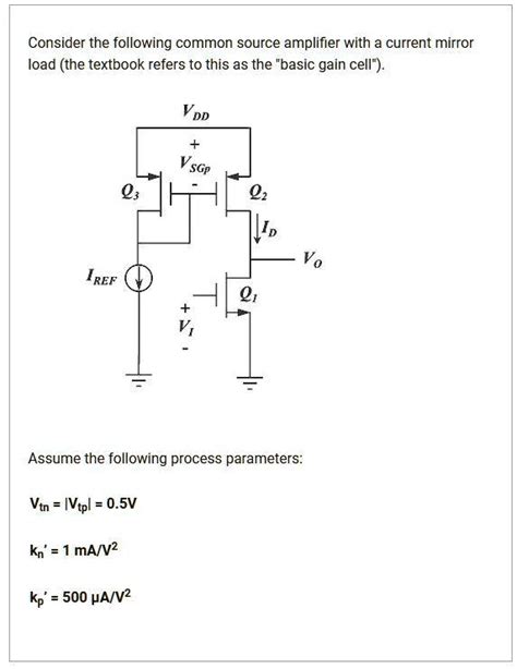 Solved Q 1 The Operating Region Of Pmos Q3 Is Best Described As 1 If Conducting It Is In