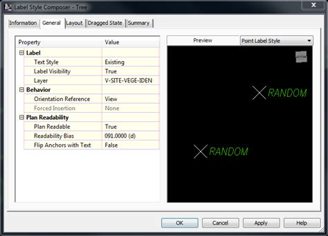 rotating point label style autodesk community