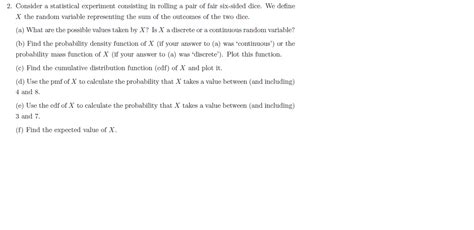 solved consider a statistical experiment consisting in