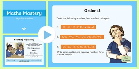 Year Negative Numbers Maths Mastery PowerPoint Twinkl