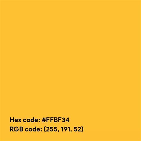 Mango Color Hex Code Is Ffbf34