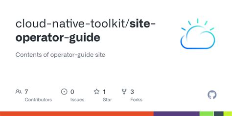 Github Cloud Native Toolkit Site Operator Guide Contents Of Operator Guide Site