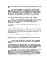 Assignment 6 Human Sexuality 1 Pdf 1 Name One Reason Michael Kimmel Says Gender Equality
