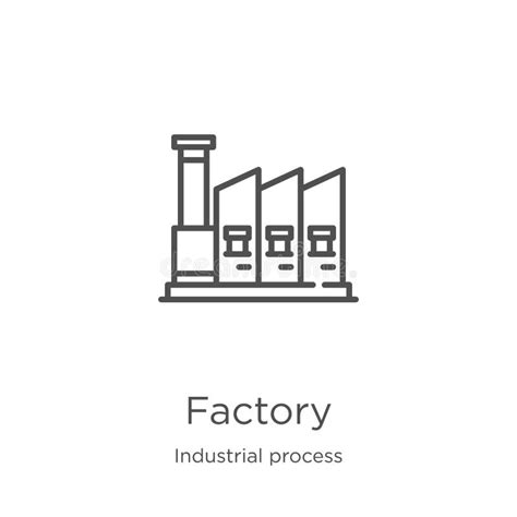 Factory Icon Vector From Industrial Process Collection Thin Line Factory Outline Icon Vector
