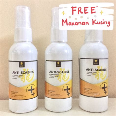 Jual Obat Scabies Kucing Semprot Spray Anti Scabies 60 Ml Shopee