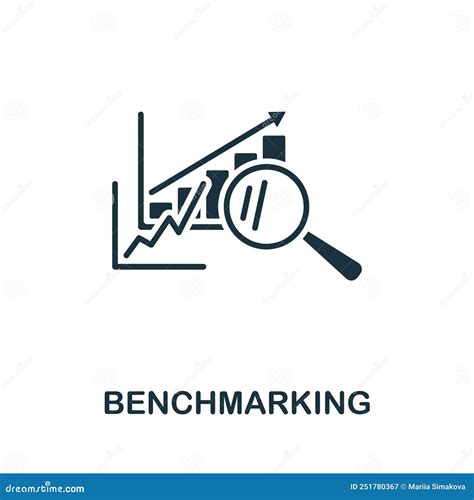 Benchmarking Icon Premium Style Design From Business Management Icon