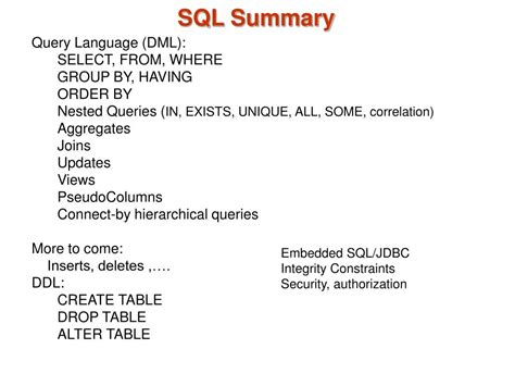 Ppt Sql Dml Ii Powerpoint Presentation Free Download Id906743