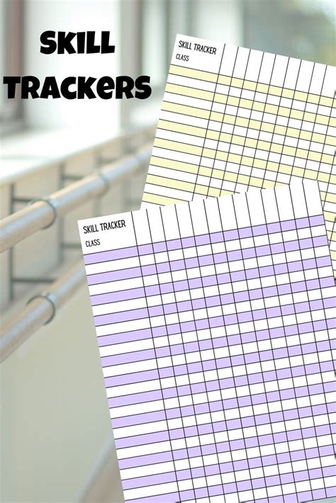 Skill Tracker Printable Etsy Babe Skills Skills Etsy Printables
