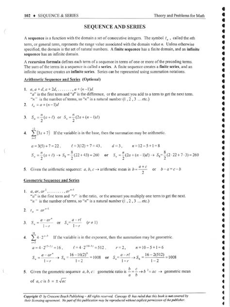 Sequence And Series Pdf
