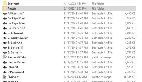 Solved Backing Up Racemenu Presets Technical Support Skyrim
