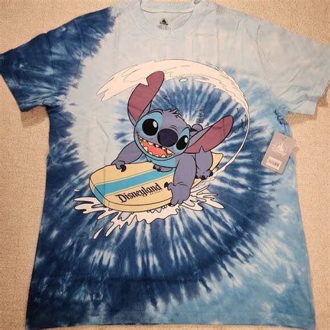 Disney Shirts Disney Lilo And Stitch Disneyland Resort Tie Dye Blue