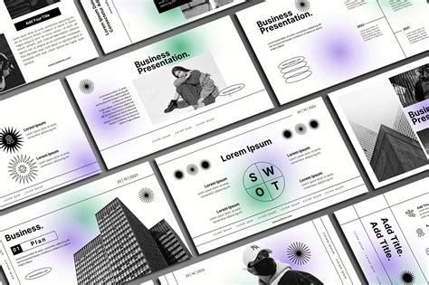 Retro Gradient Powerpoint Template Graphic By Sky Creation · Creative